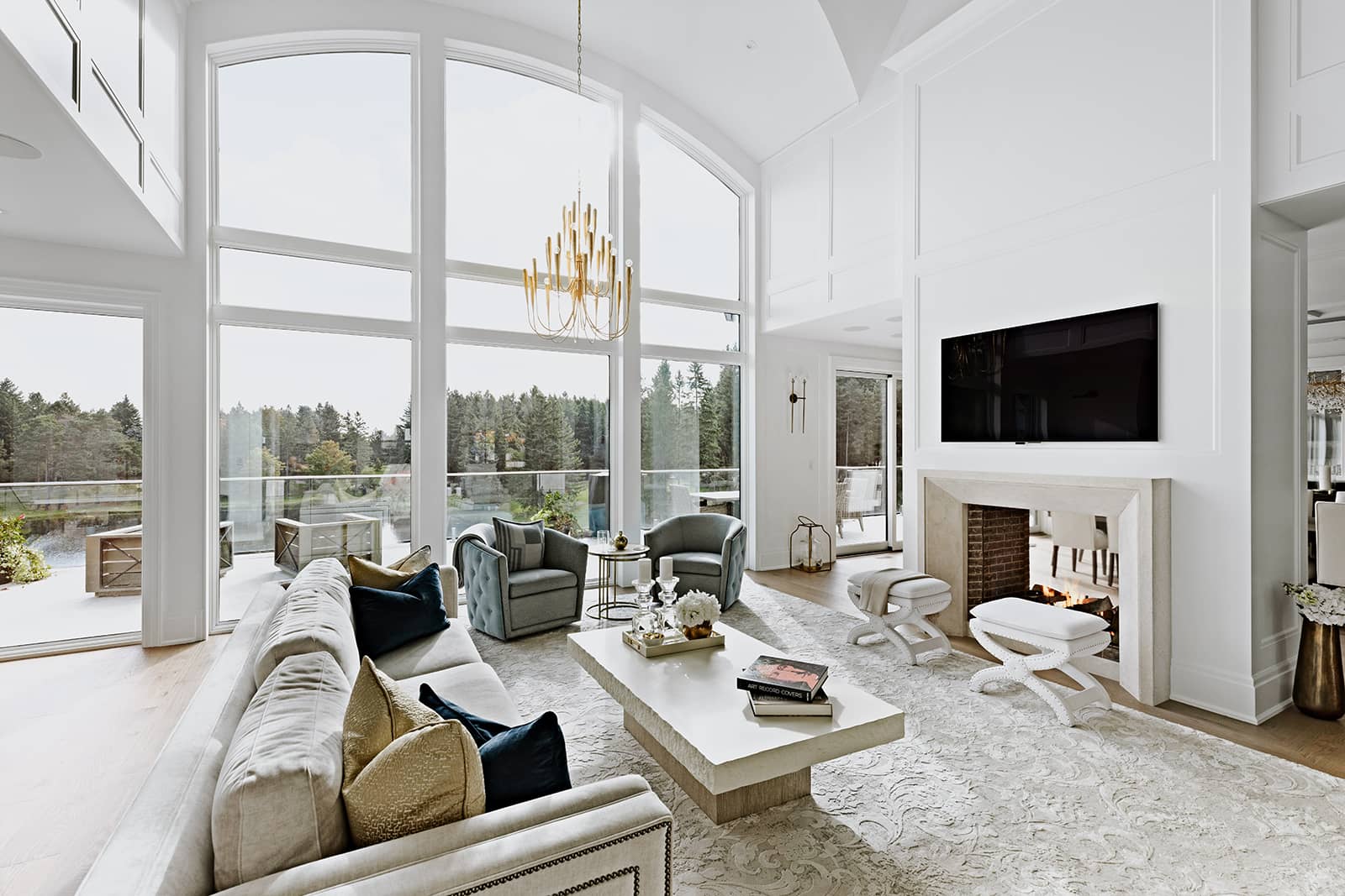 Luxury Great Room With Windows